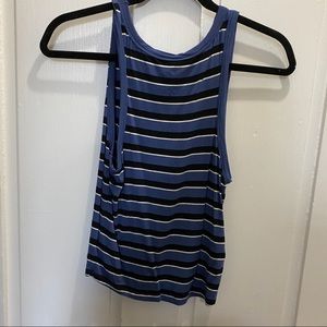 American Eagle Outfitters | Tops | Aeo Essentials Striped High Neck Tank | Poshmark